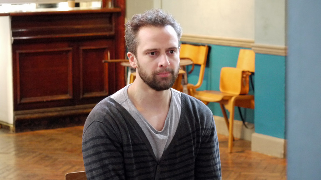 Michael Rouse in rehearsals for Three Men In A Boat - Theatre South East