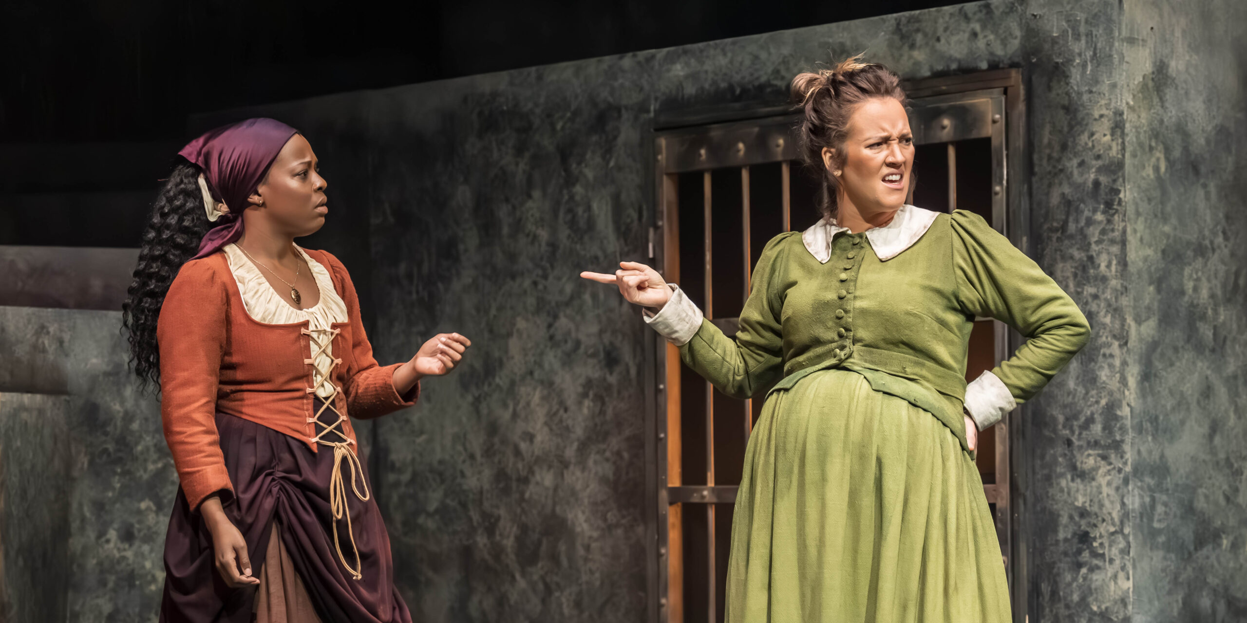 (l-r) Gabrielle Brooks (Jenet) and Lauryn Redding (Rose) in Coven at ...